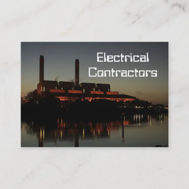 Electrical Contractors Business Cards | Zazzle