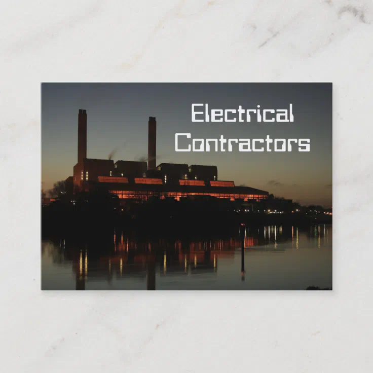 Electrical Contractors Business Cards | Zazzle