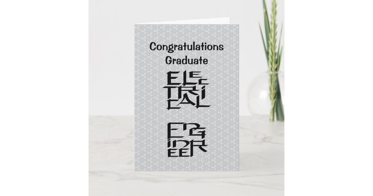 Electrical Engineer Character Graduation Card | Zazzle