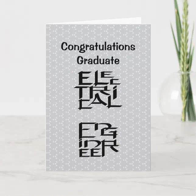 Electrical Engineer Character Graduation Card | Zazzle