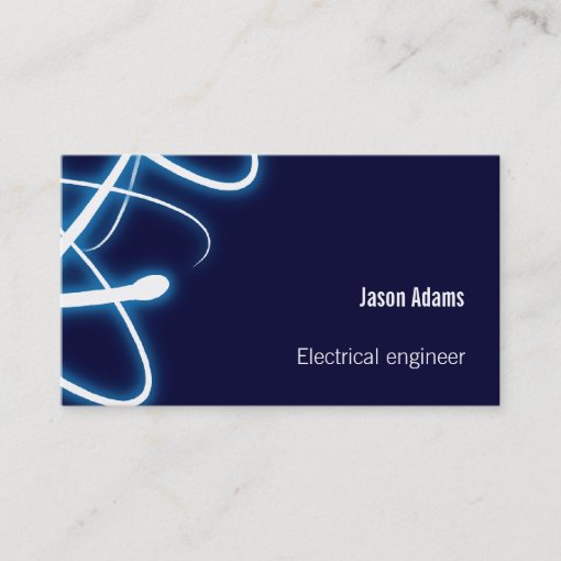 Electrical Engineer | Navy Blue Business Card | Zazzle