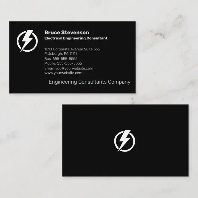 Electrical Engineering Consultant Business Card | Zazzle