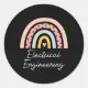 Electrical Engineering Rainbow Classic Round Sticker | Zazzle
