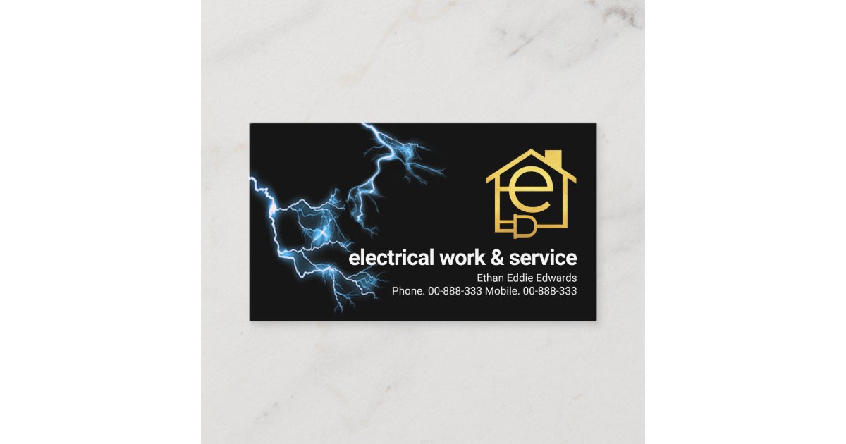 Electrical Lighting Home Wiring Business Card | Zazzle