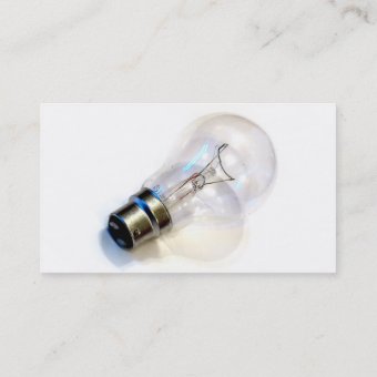 Electrical Lighting Light Bulb Business Card | Zazzle