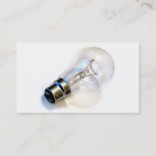 Electrical Lighting Light Bulb Business Card | Zazzle
