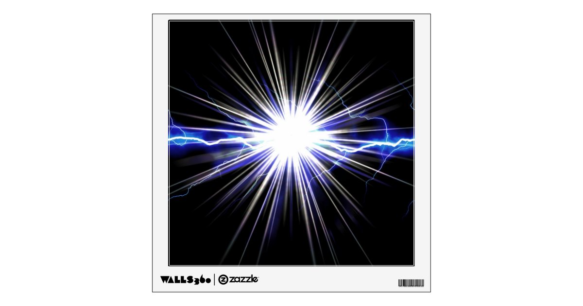 Electrical Lightning Star Burst Wall Sticker | Zazzle