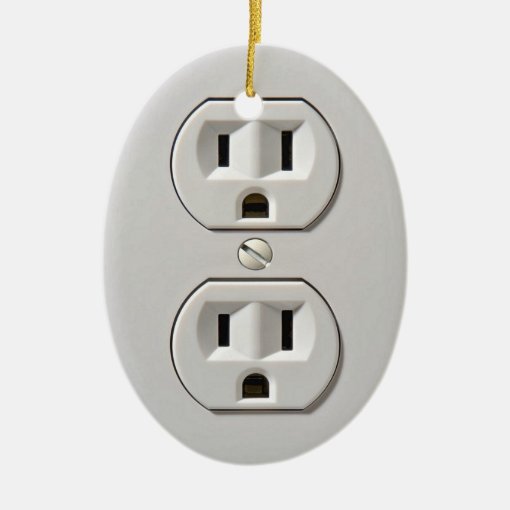 Electrical Outlet Plug-in Ceramic Ornament | Zazzle