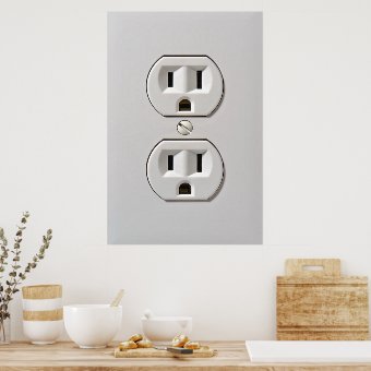 Electrical Outlet Plug-in Poster | Zazzle