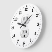 Electrical Plug Outlet on a Large Clock | Zazzle