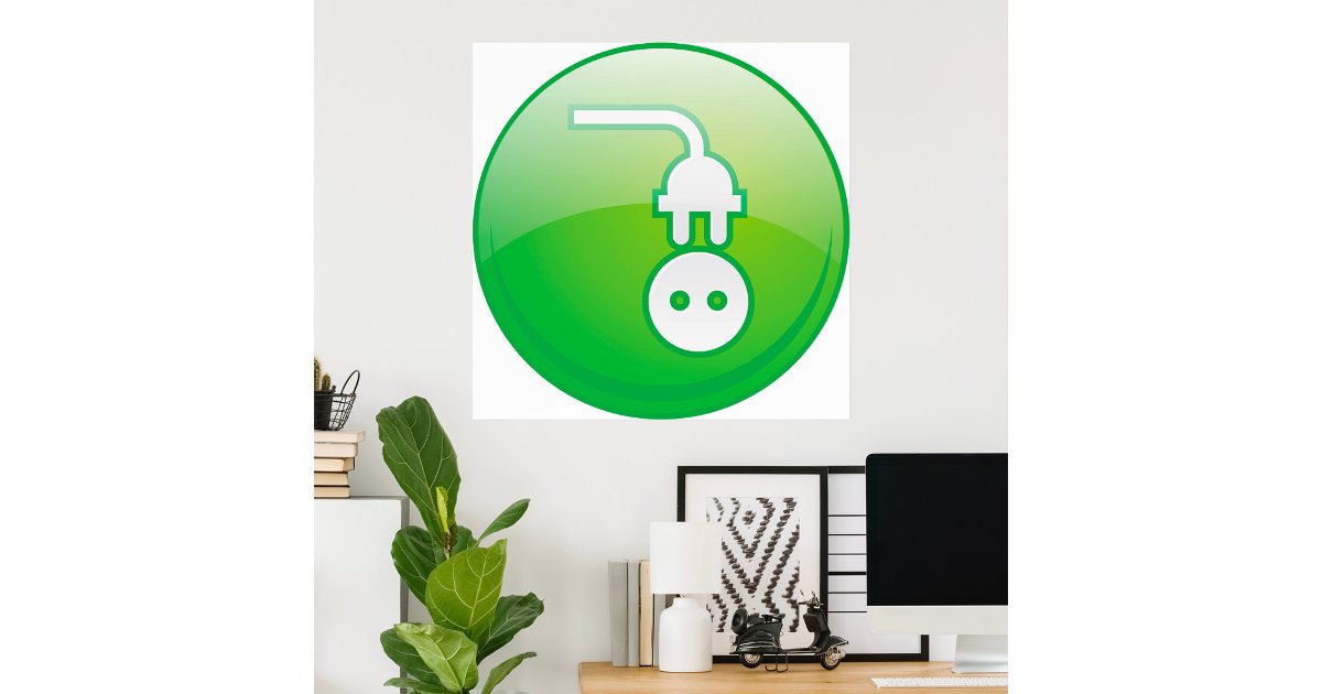 Electrical Plug Symbol Poster | Zazzle