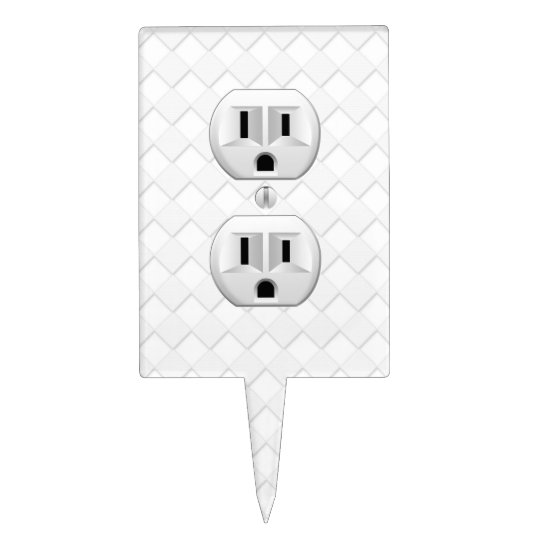 Electrical Plug Wall Outlet Fun Customize This Cake Topper | Zazzle.com