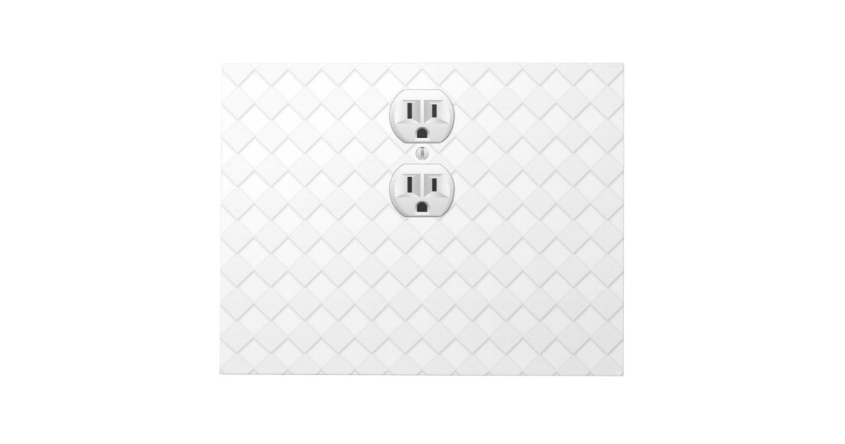 Electrical Plug Wall Outlet Fun Customize This Notepad | Zazzle