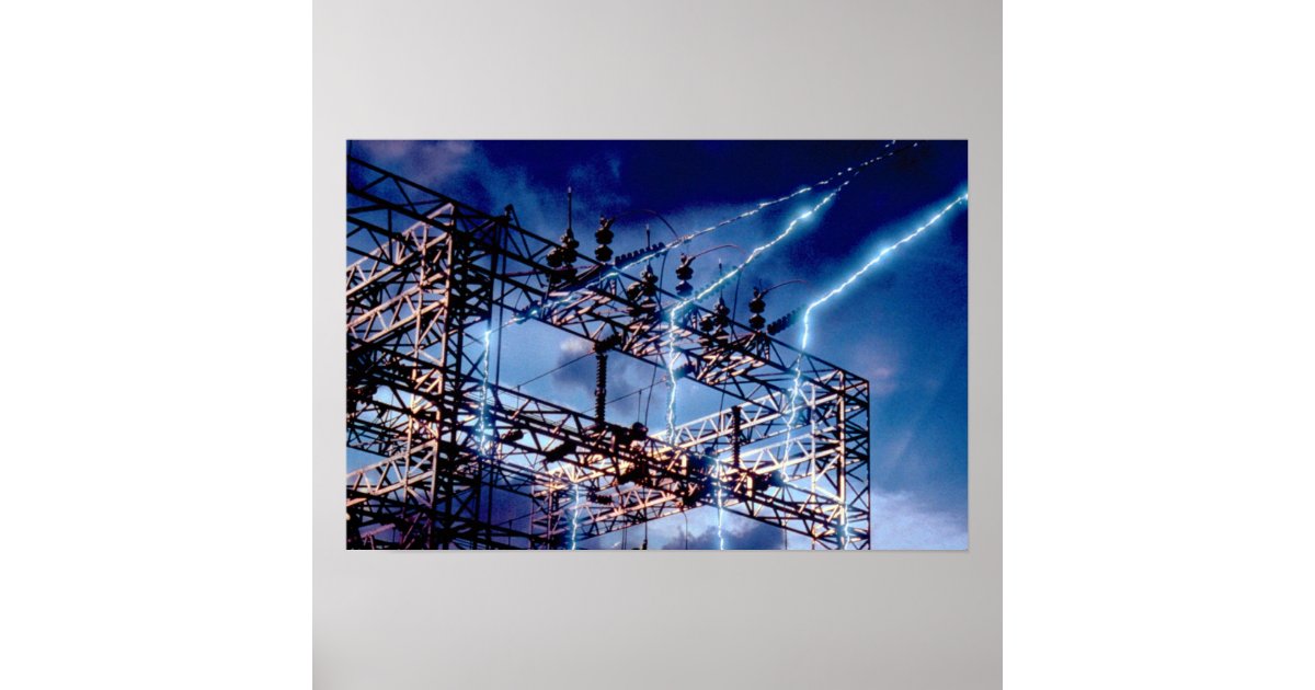 Electrical power substation poster | Zazzle