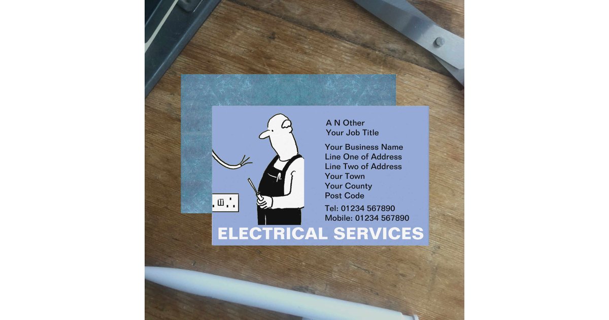 Electrical Services Business Card | Zazzle