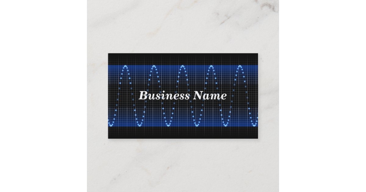 Electrical Wave Background Business Card | Zazzle