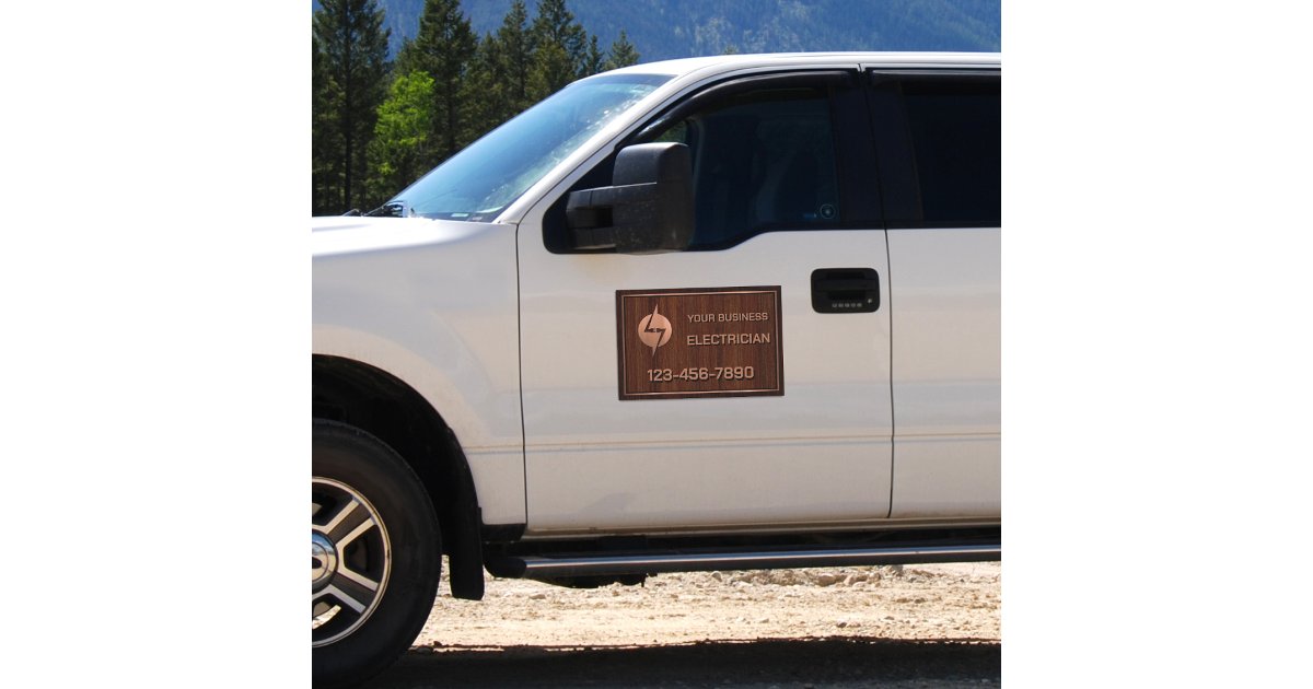 Electrician Business Car Magnet | Zazzle