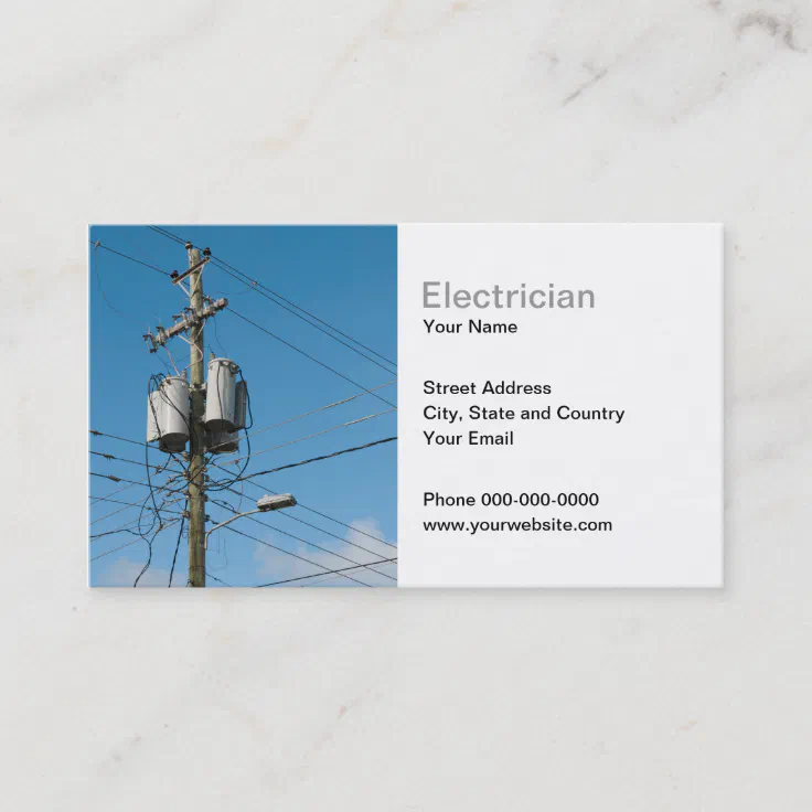 Electrician Business Card | Zazzle