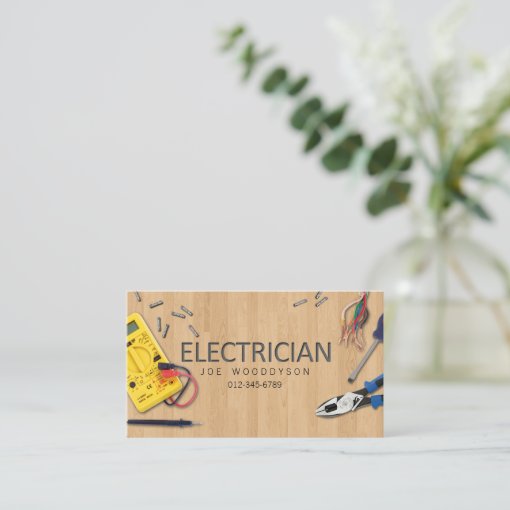Electrician Business Card Electrical Tools | Zazzle
