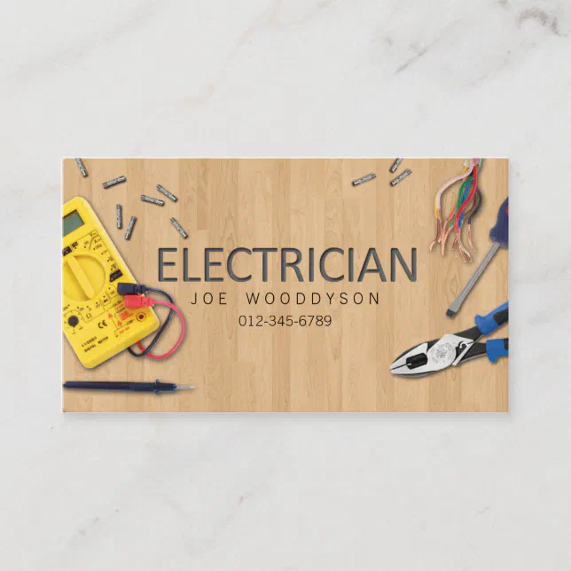 Electrician Business Card Electrical Tools | Zazzle
