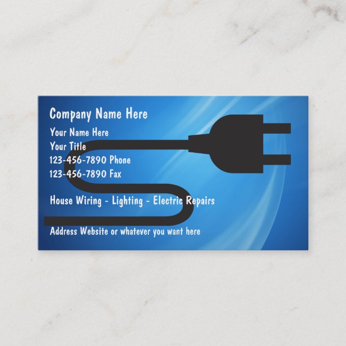 Electrician Business Cards | Zazzle.com