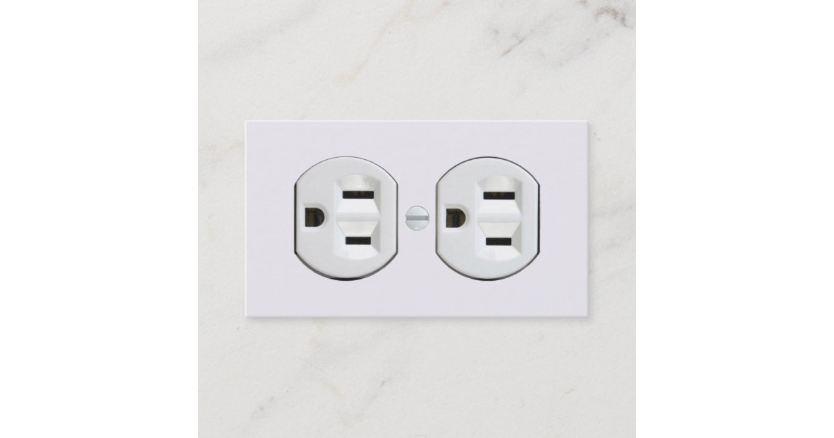 Electrician Business Cards (Electrical Outlet) | Zazzle
