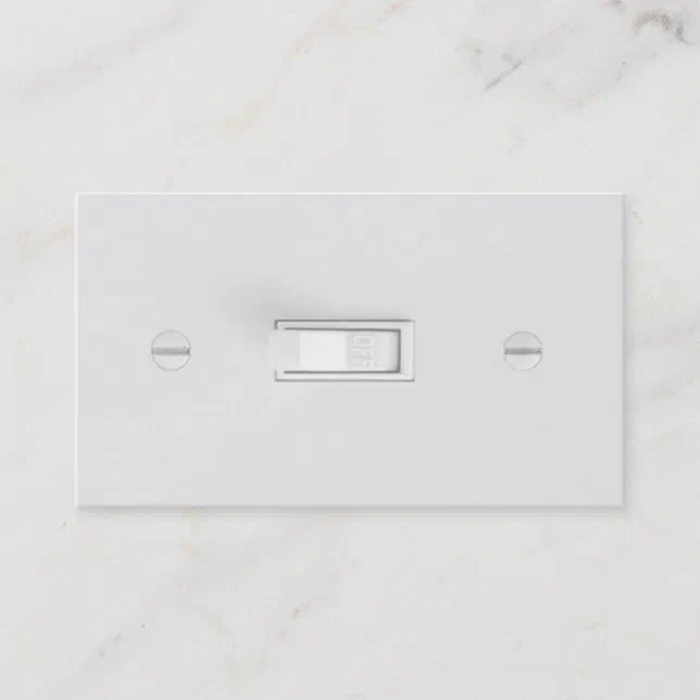 Electrician Business Cards (Light Switch) | Zazzle