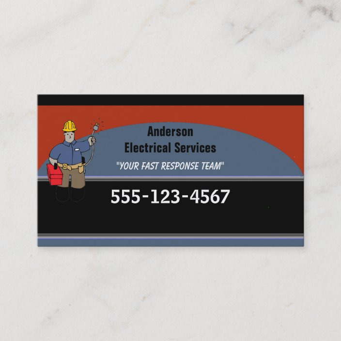 Electrician Custom Personalized Business Card | Zazzle.com