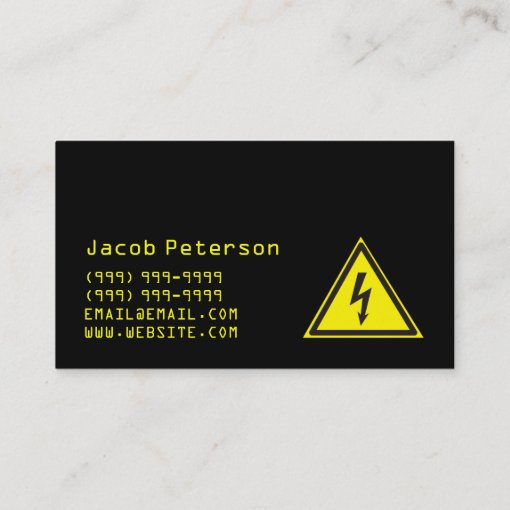 Electrician, Electric, Construction Business Card | Zazzle