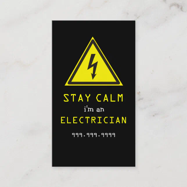 Electrician, Electric, Construction Business Card | Zazzle