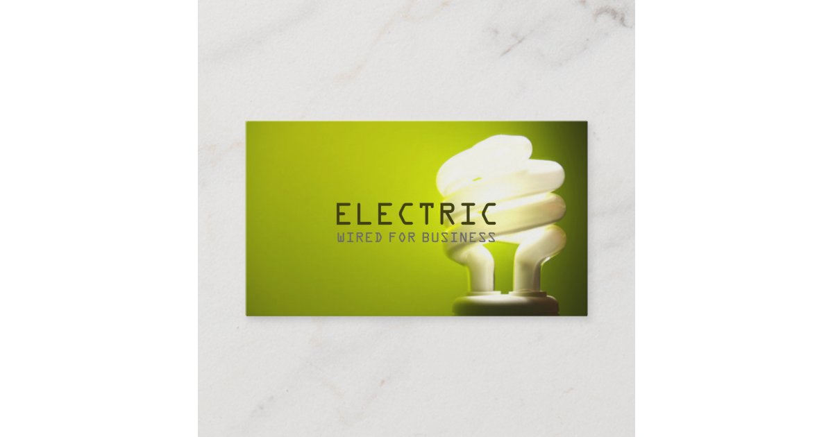 Electrician Electric Electricity Construction Business Card | Zazzle