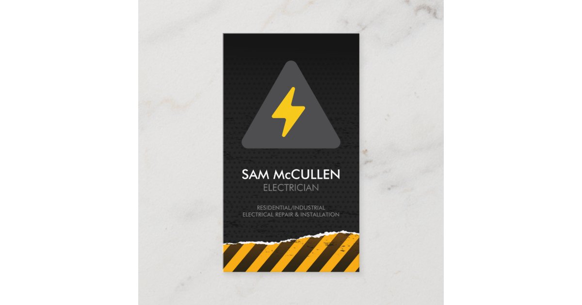 Electrician Electrical Contractor Business Card | Zazzle
