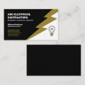 Electrician | Electrical Contractor Business Card | Zazzle