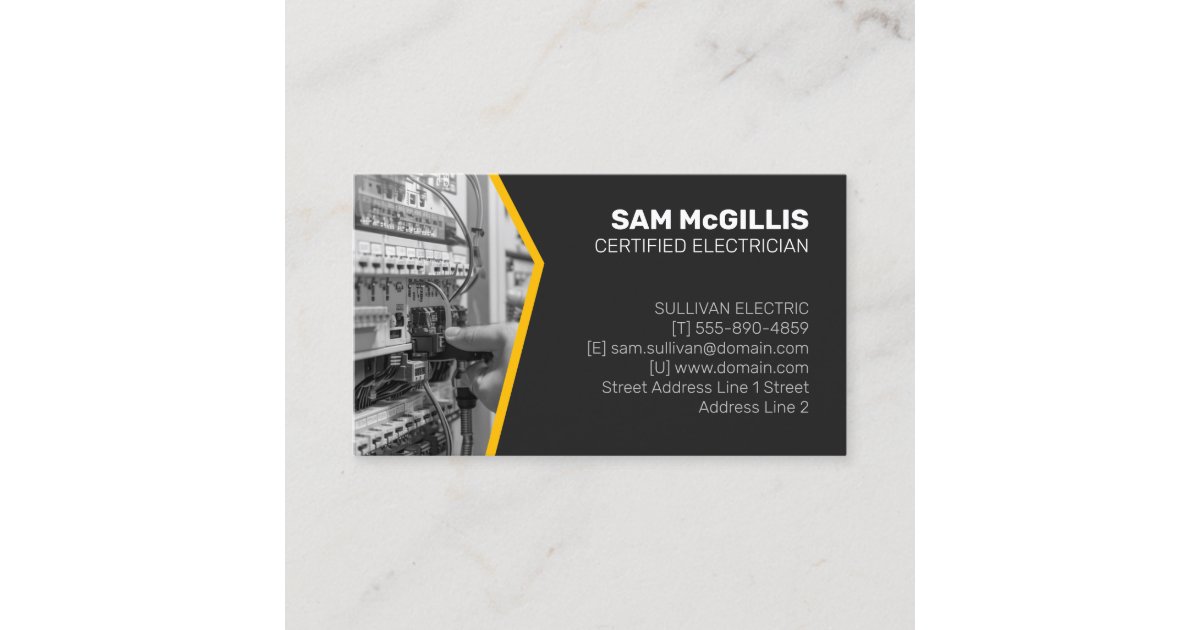 Electrician Electrical Contractor Business Card | Zazzle