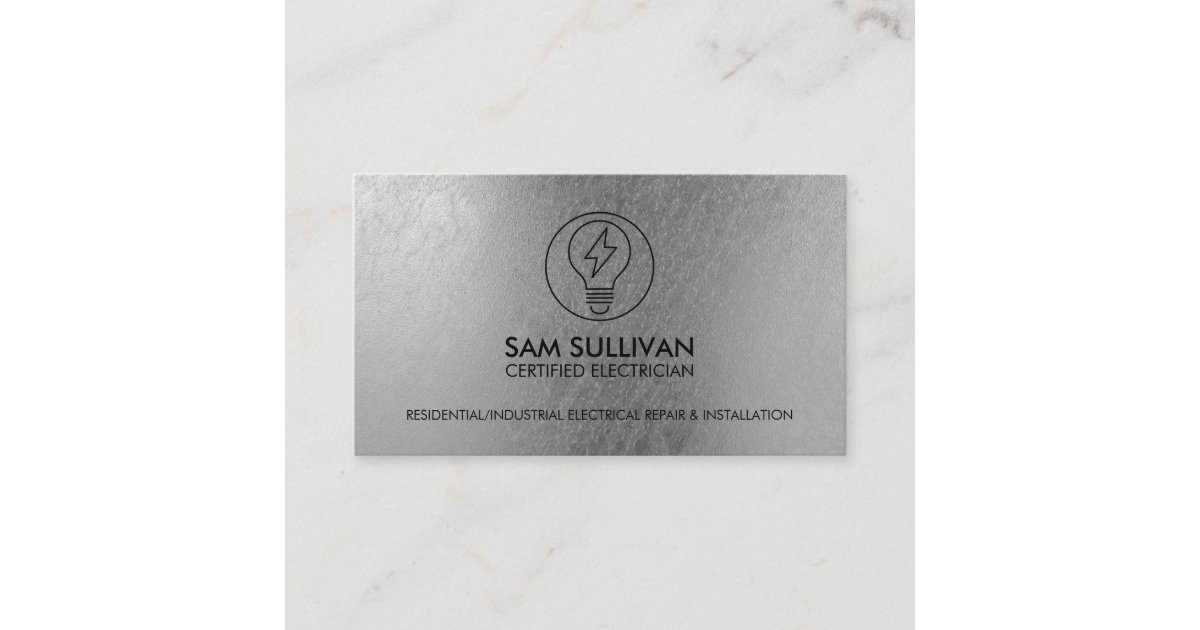 Electrician Electrical Contractor Business Card | Zazzle
