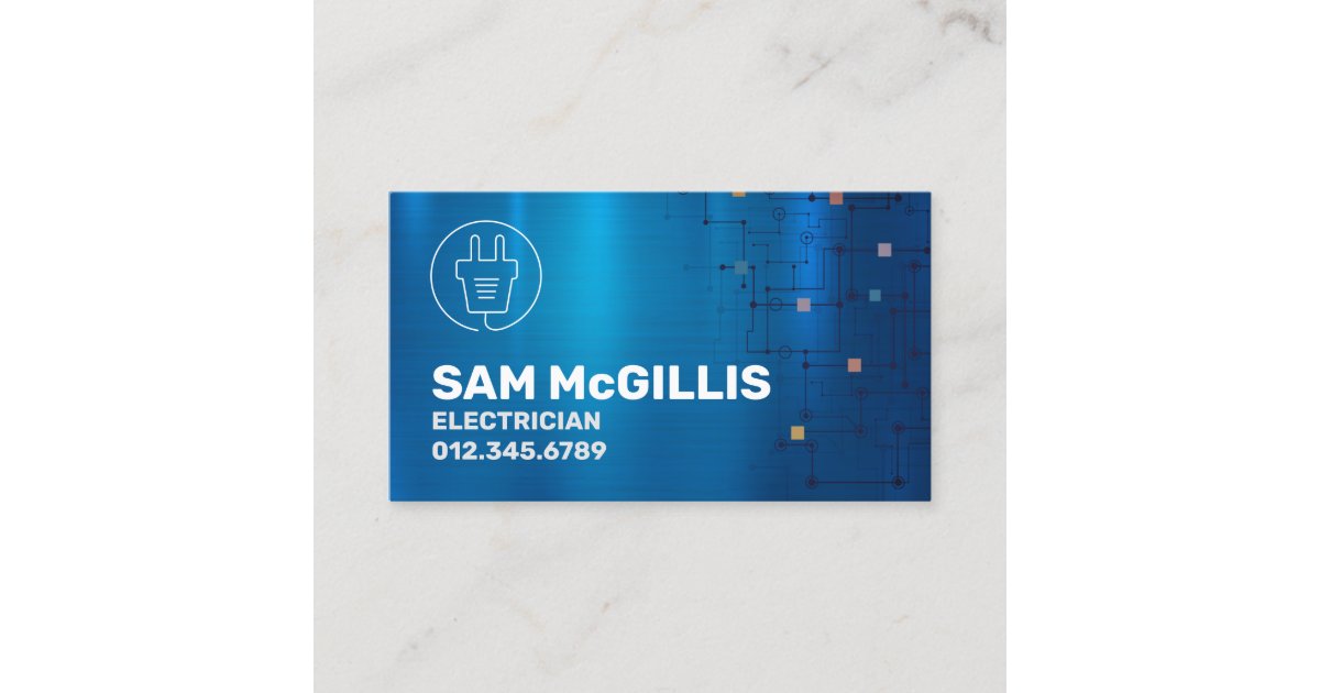 Electrician Electrical Contractor Business Card | Zazzle