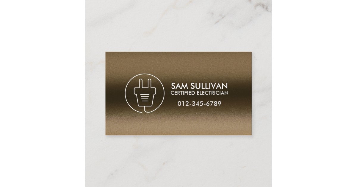 Electrician Electrical Contractor Business Card | Zazzle