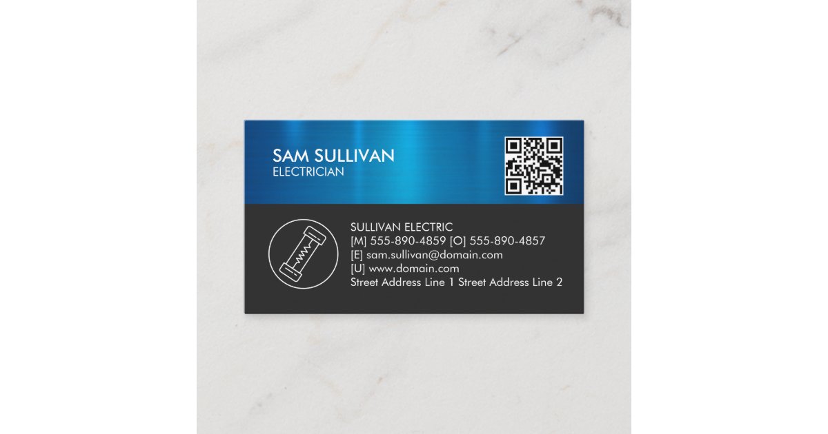 Electrician Electrical Contractor Business Card | Zazzle
