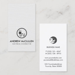 Electrician Electrical Contractor Business Card | Zazzle