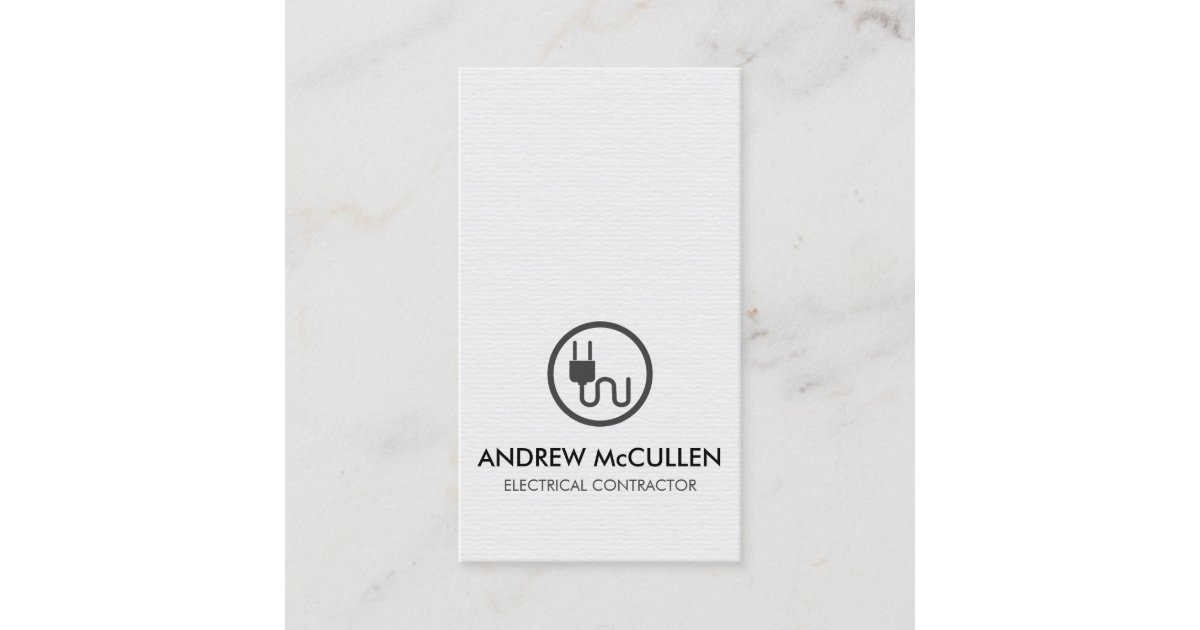 Electrician Electrical Contractor Business Card | Zazzle