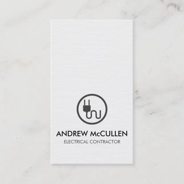 Electrician Electrical Contractor Business Card | Zazzle
