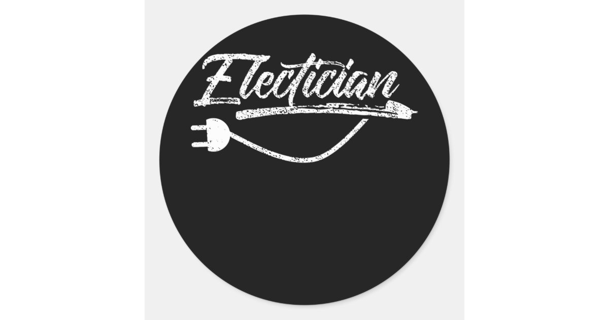 Electrician Electrical Electric Electronic Classic Round Sticker | Zazzle