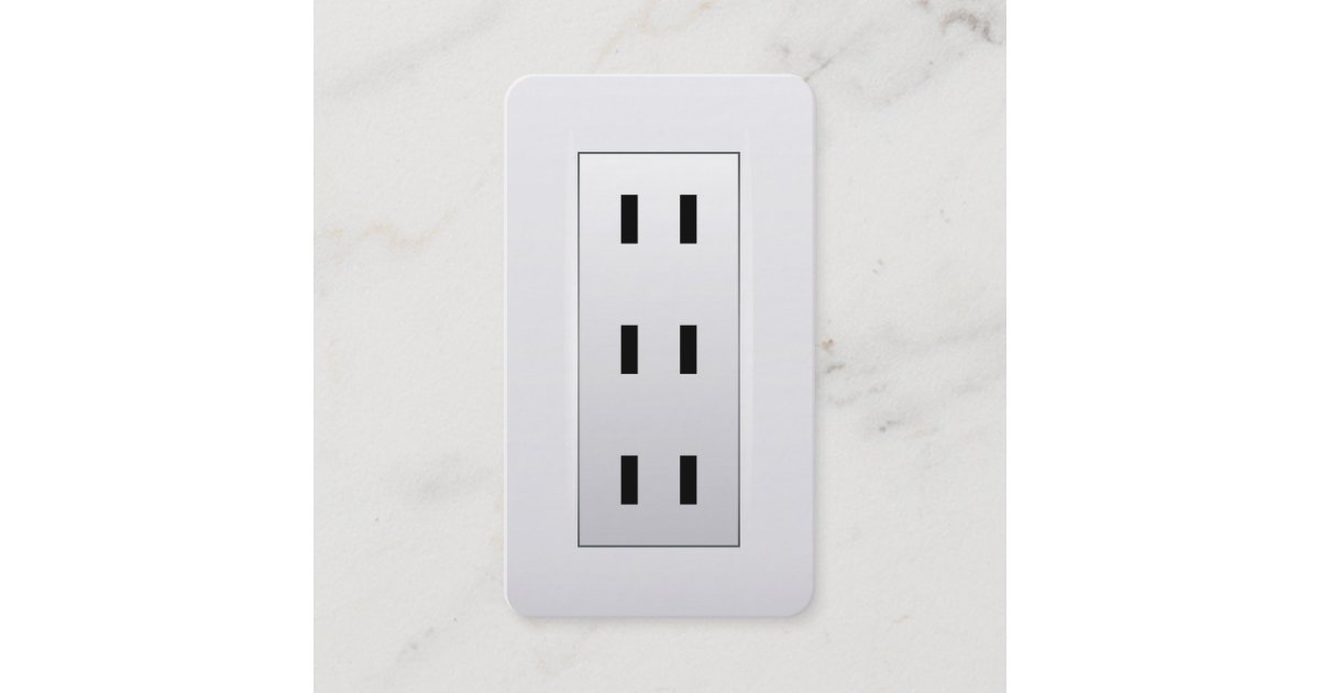 Electrician Electrical Outlet Business Card | Zazzle