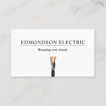 Electrician Electrical Wire Business Card | Zazzle