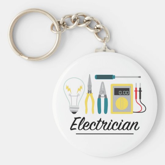 Electrician Keychain | Zazzle.com