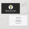 Electrician Light Bulb Logo Business Card | Zazzle