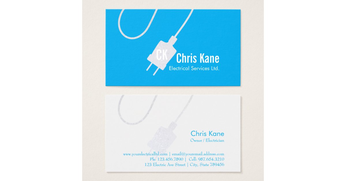 electrician logo design business card | Zazzle.com