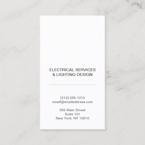 ELECTRICIAN LOGO MODERN BUSINESS CARD IV | Zazzle