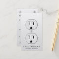 Electrician modern simple white electrical outlet appointment card | Zazzle