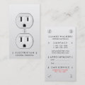 Electrician modern simple white electrical outlet appointment card | Zazzle